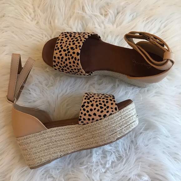 Shoes | Leopard Platform Espadrille Sandals | Poshmark